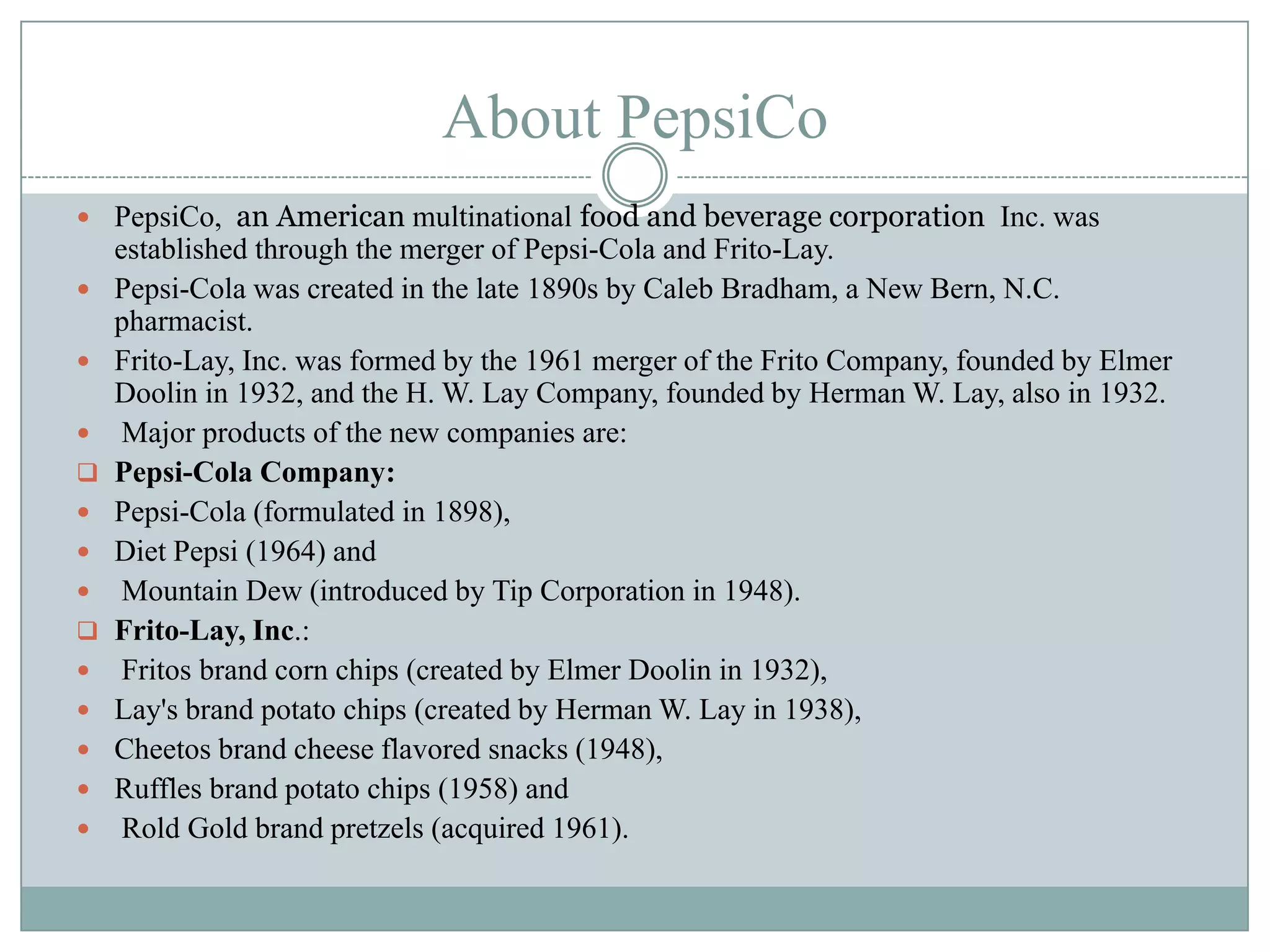 Pepsico product portfolio transformation | PPTX