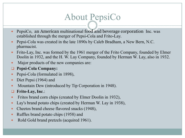 Pepsico product portfolio transformation | PPTX