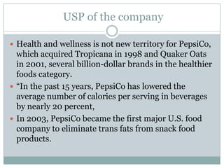 Pepsico product portfolio transformation | PPTX