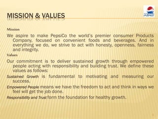 Presentation on pepsi co | PPTX