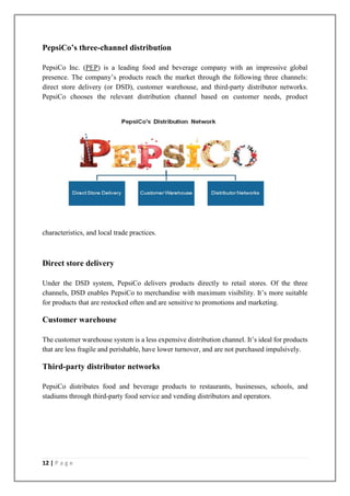 Customer Service in Distribution Network of Pepsico under Varun ...