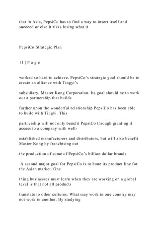 PepsiCo Strategic Plan 1 P a g e .docx