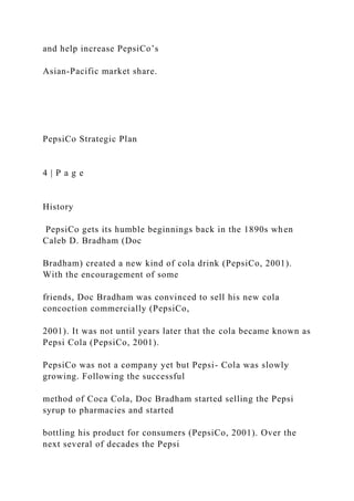 PepsiCo Strategic Plan 1 P a g e .docx
