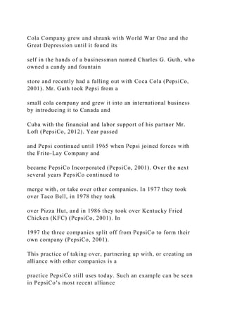 PepsiCo Strategic Plan 1 P a g e .docx