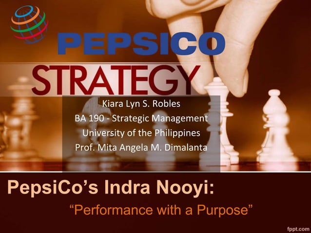 Pepsi Co Strategy | PPTX