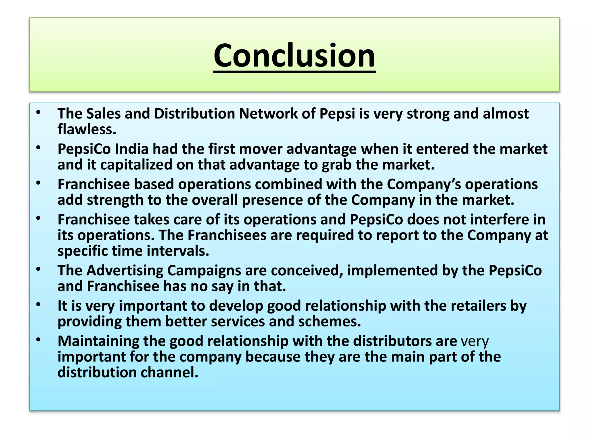 Pepsico(tropicana) sales and distriution | PPTX