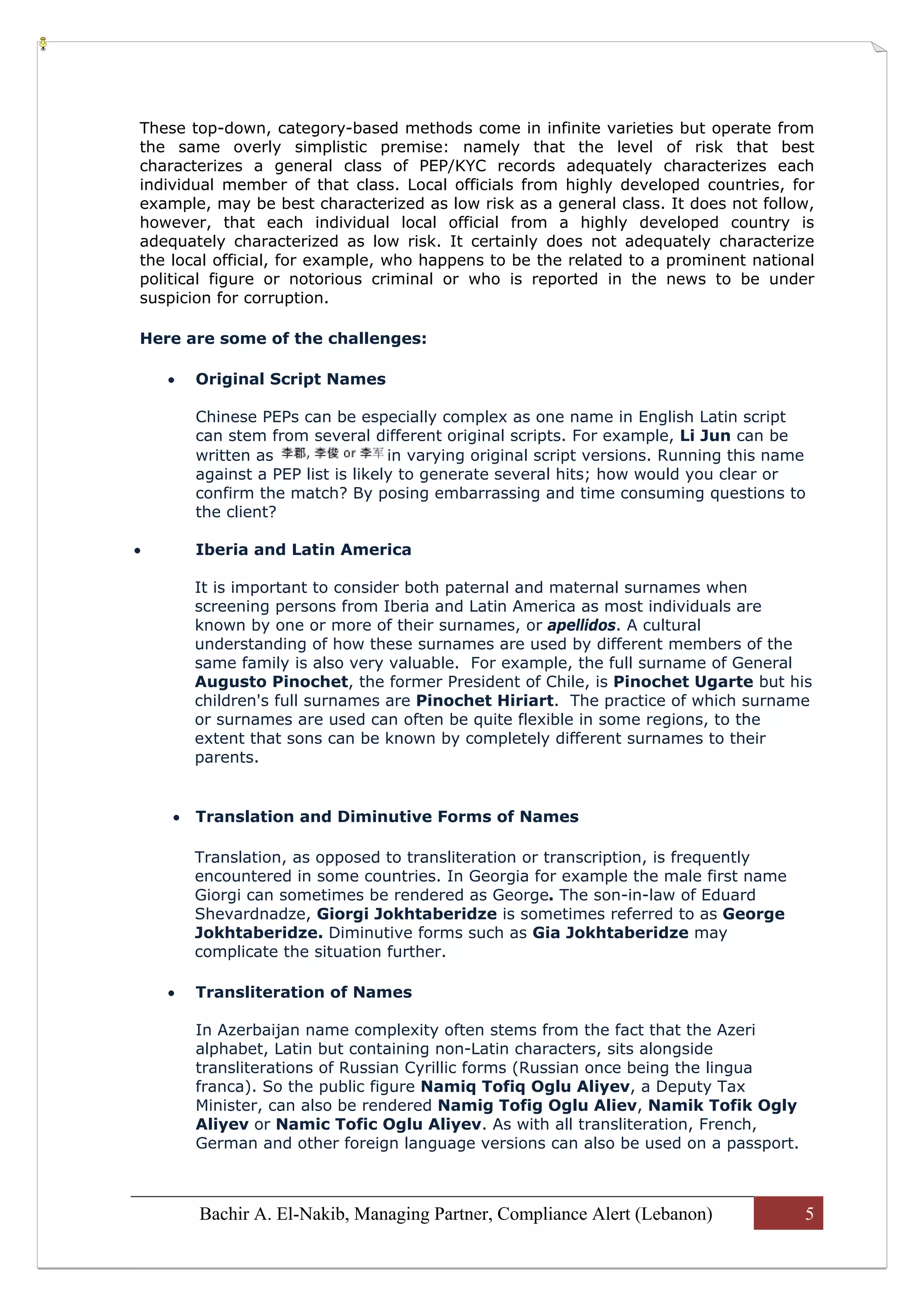 PEPs identification_by_bachir_el_nakib | PDF