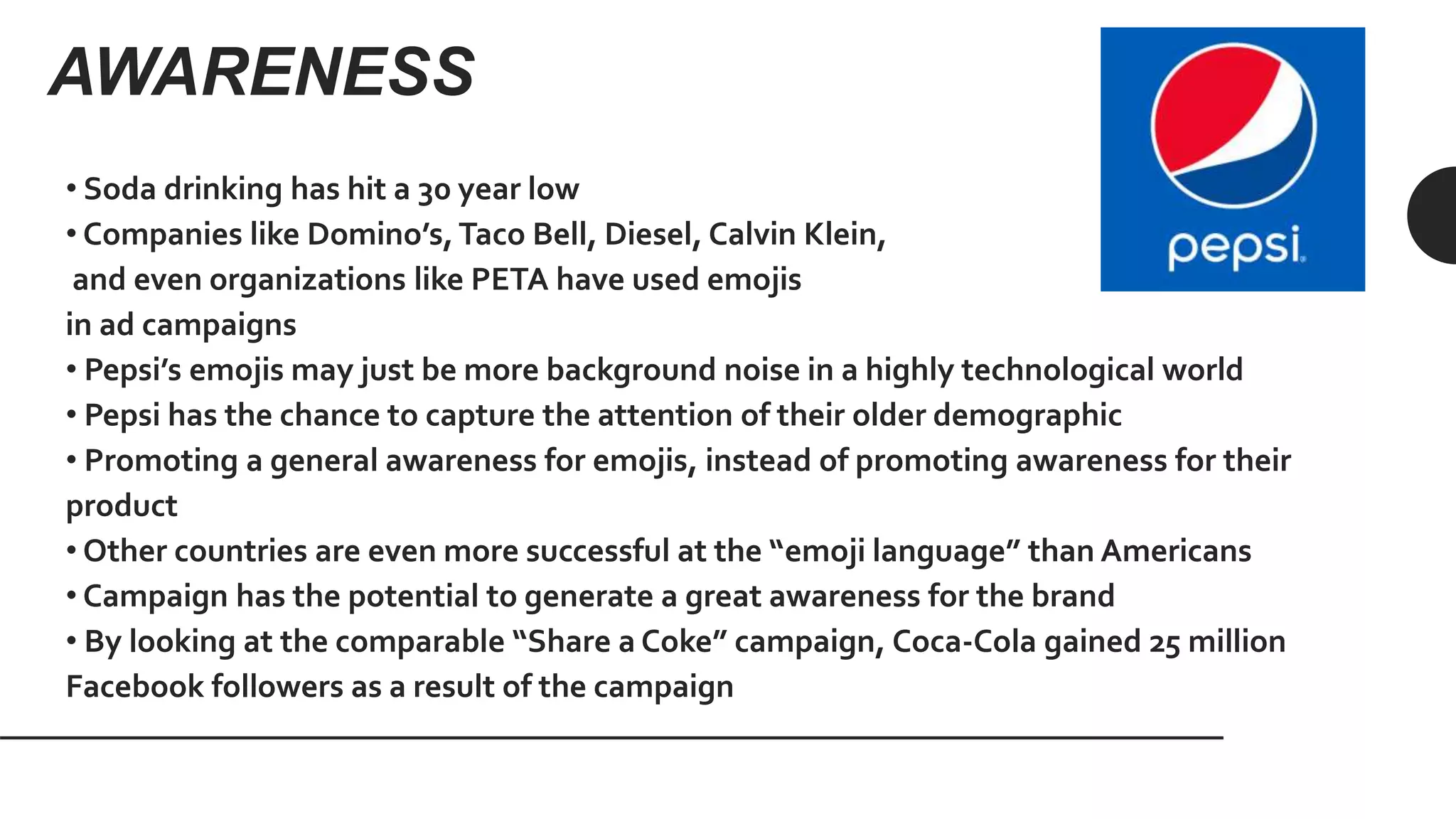 Pepsi Emoji Campaign Analysis | PPTX