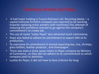 Pepsi entering to india | PPTX