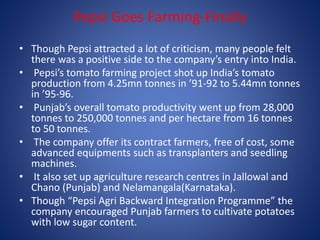 Pepsi entering to india | PPTX