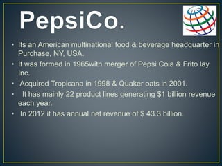 A Presentation on PepsiCo | PPTX