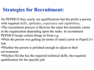 Pepsi Co Pakistan Human Resource Management Department | PPTX