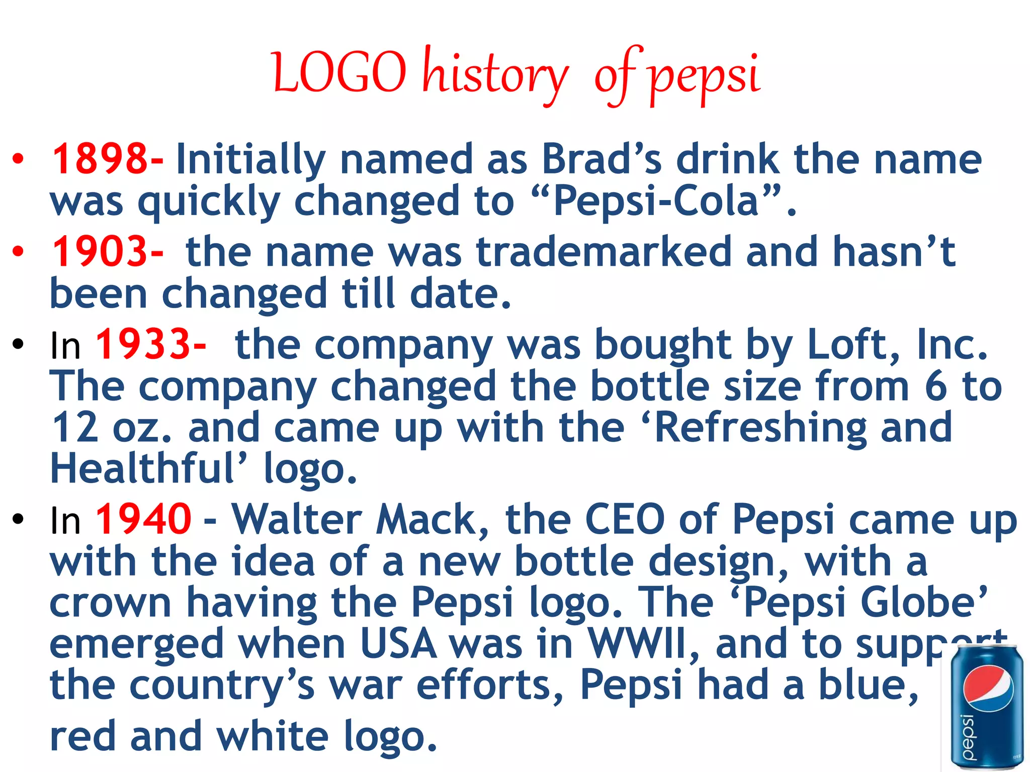 Pepsi Branding | PPTX