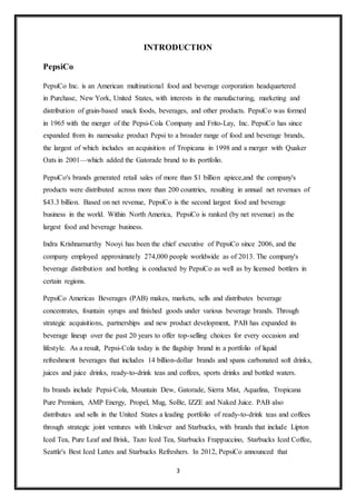 A Project Work on Pepsico | DOCX
