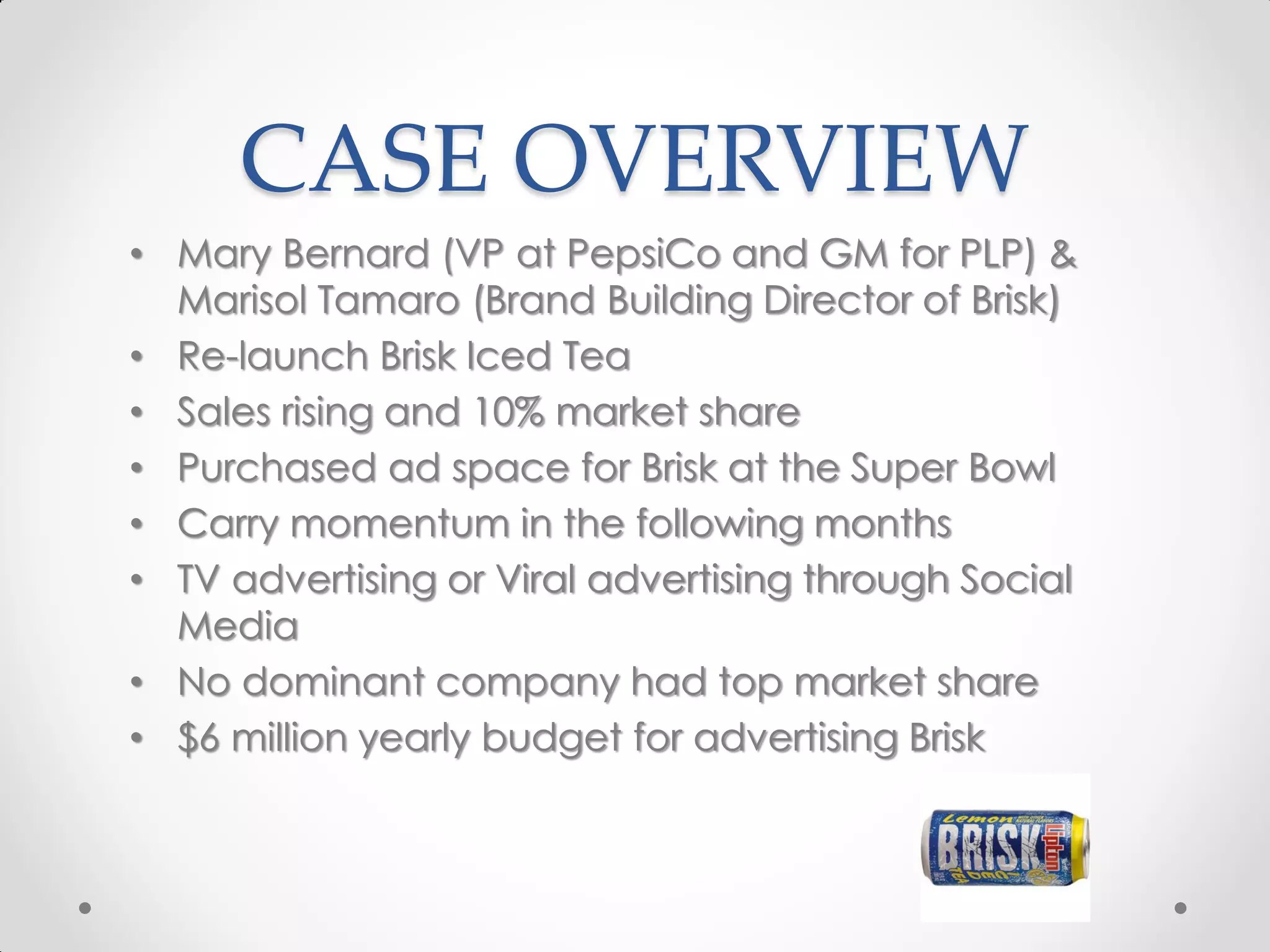 Pepsi Lipton Brisk - Harvard Business Review Case | PDF