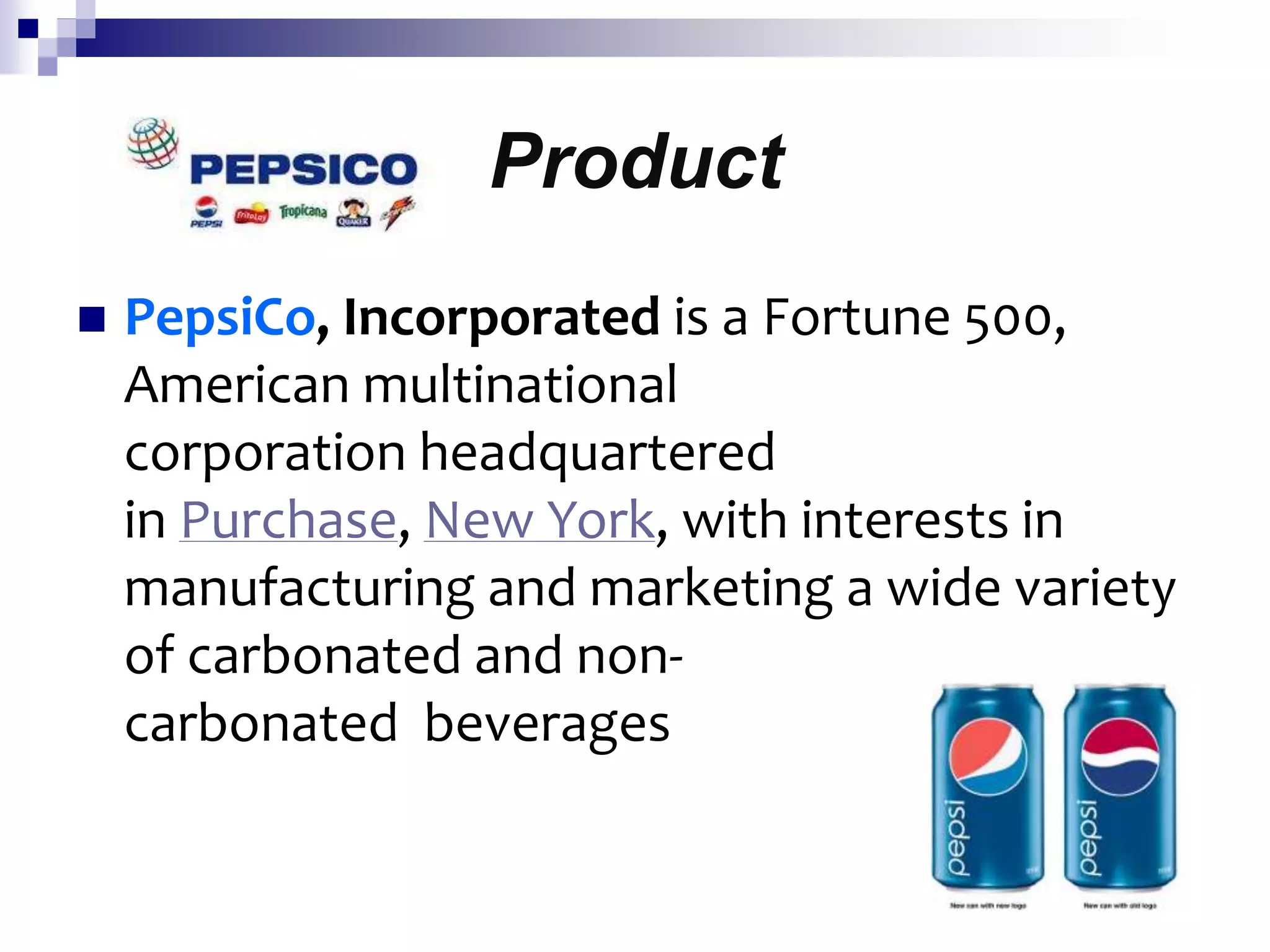 Pepsi marketing mix | PPTX