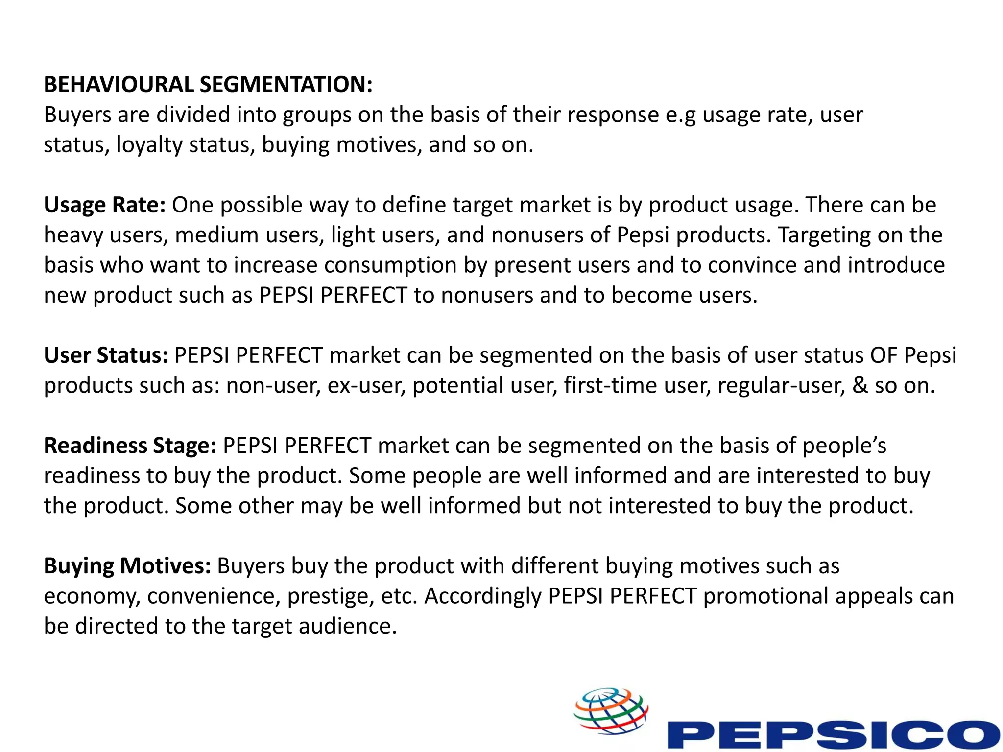 Pepsi perfect marketing plan | PPTX