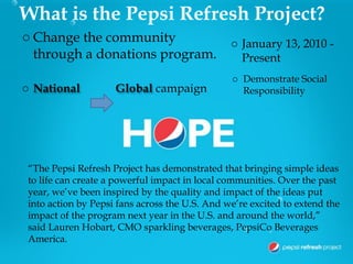 Pepsi refresh presentation | PPT