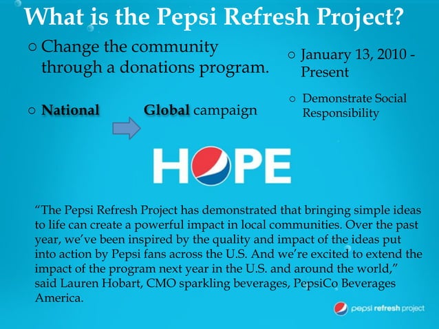 Pepsi refresh presentation | PPT