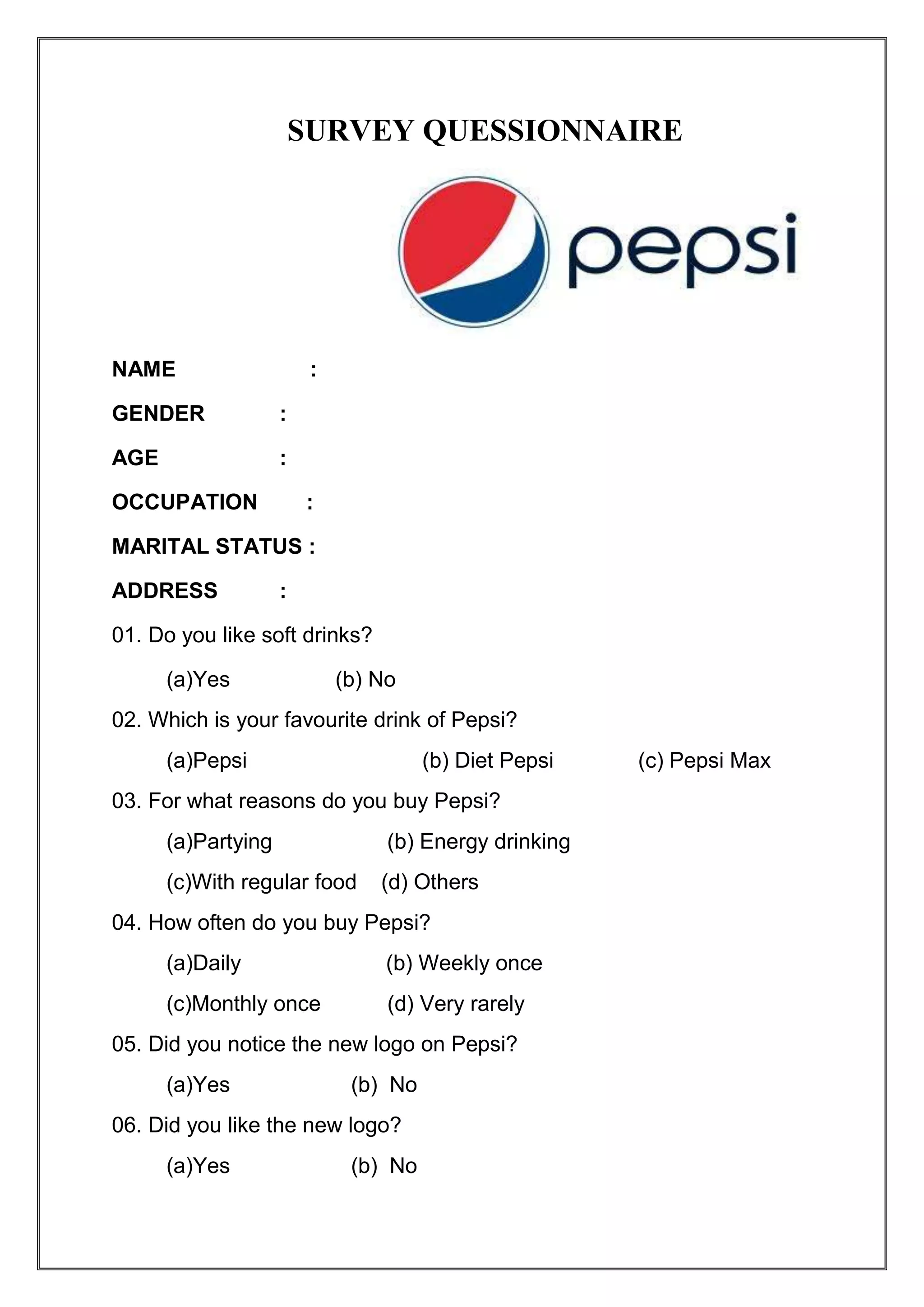 Pepsi report | PDF