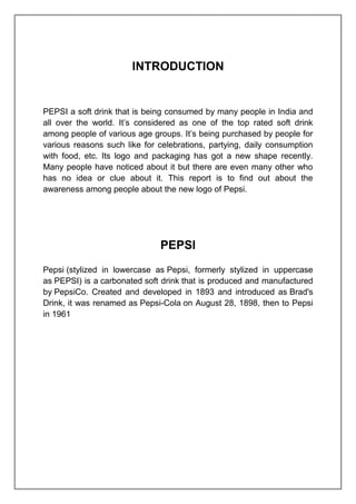 Pepsi report | DOCX