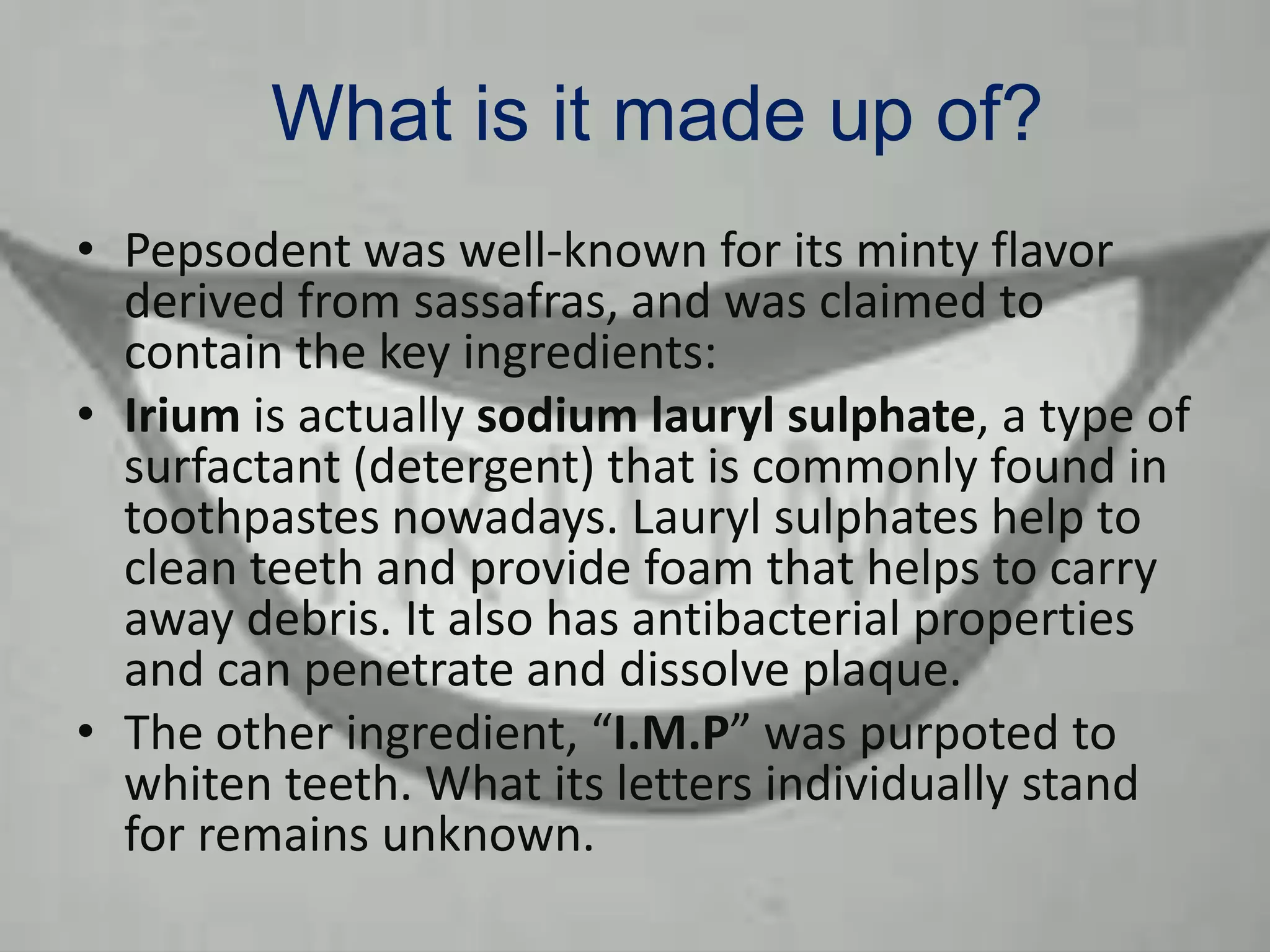 Pepsodent (Marketing) | PPTX