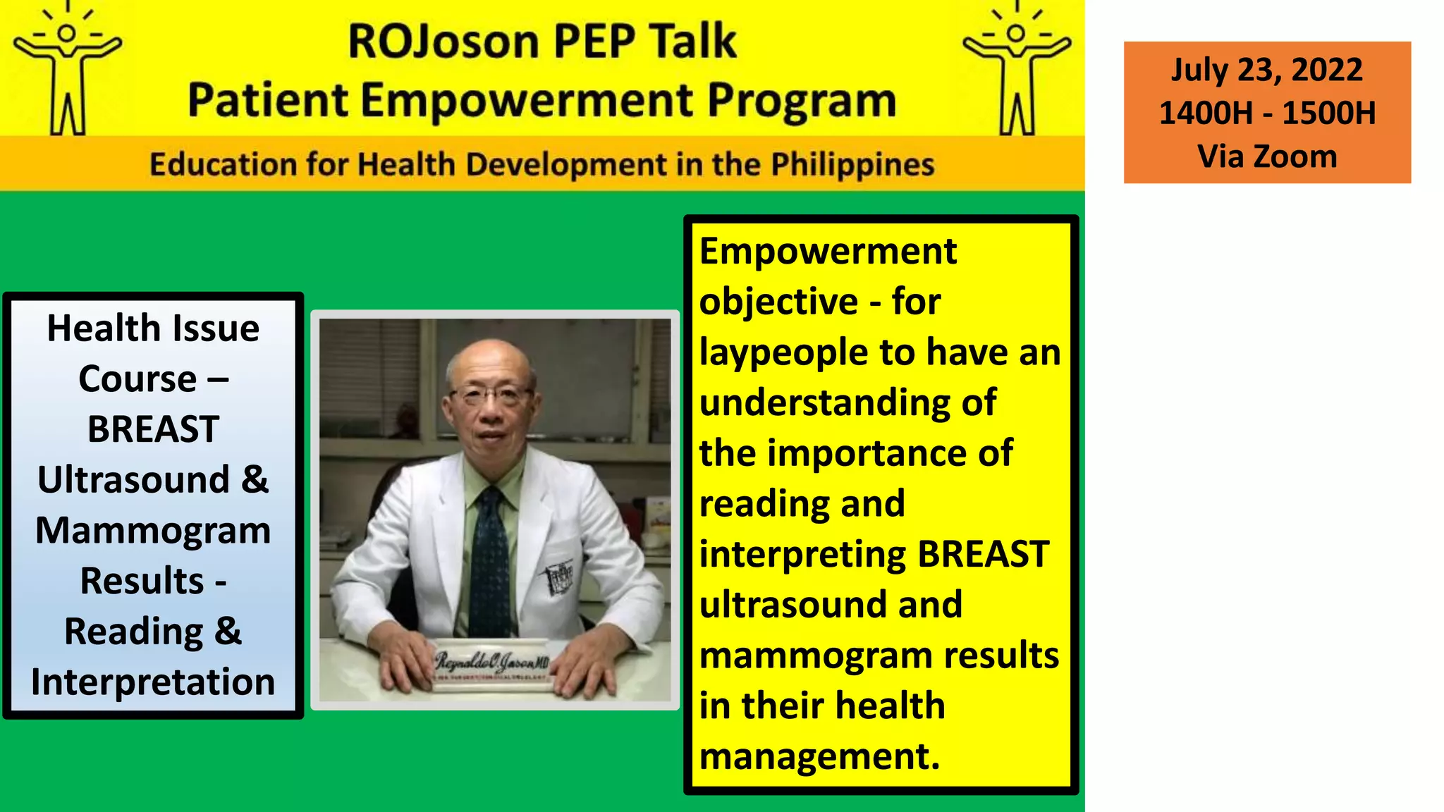 ROJoson PEP Talk: Breast Ultrasound & Mammogram - Reading ...