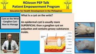 Cyst on the Wrist – Ganglion Cyst – How to Manage | PPTX