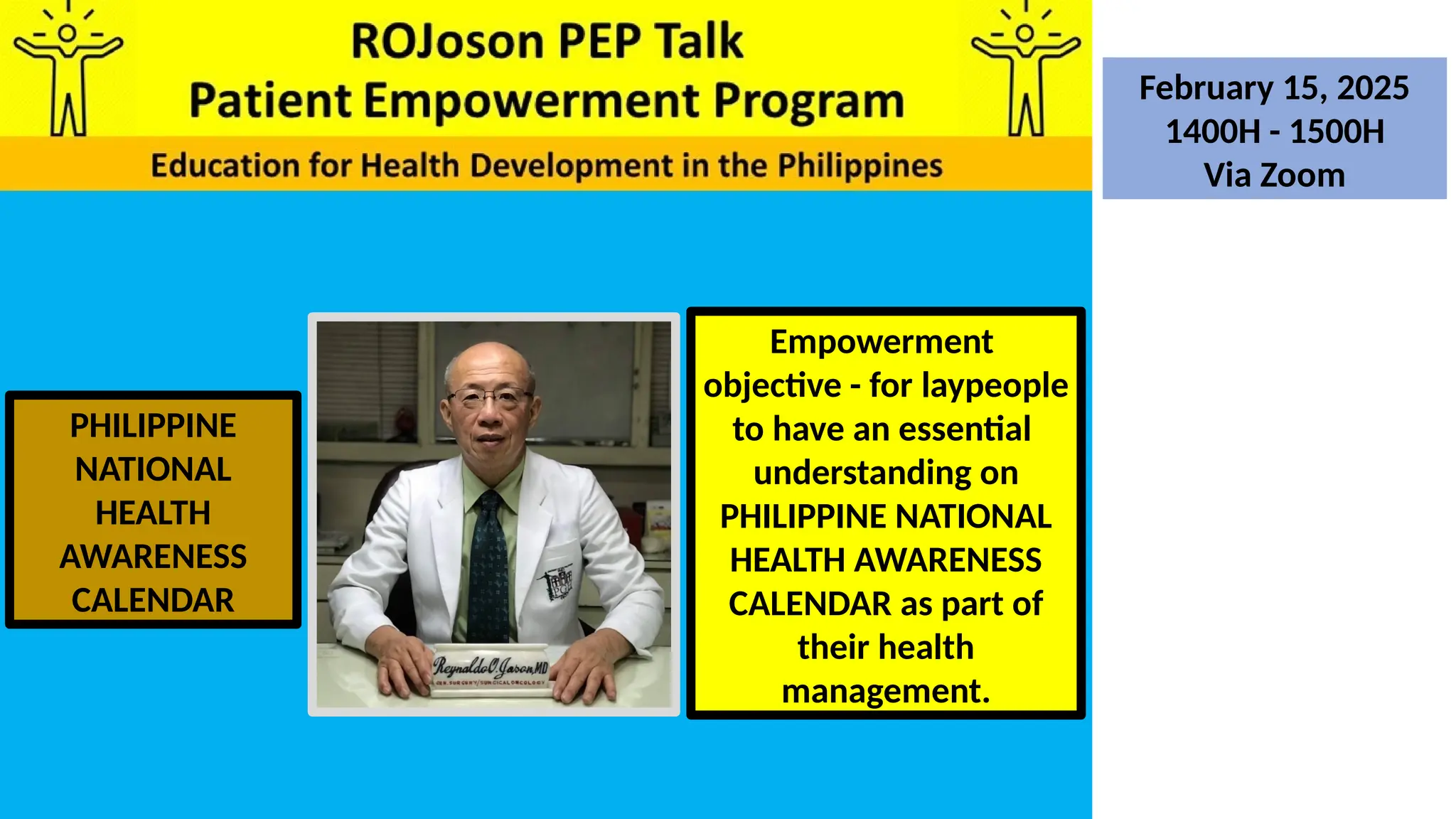 ROJoson PEP Talk: Philippine National Health Awareness Calendar - 2025 ...