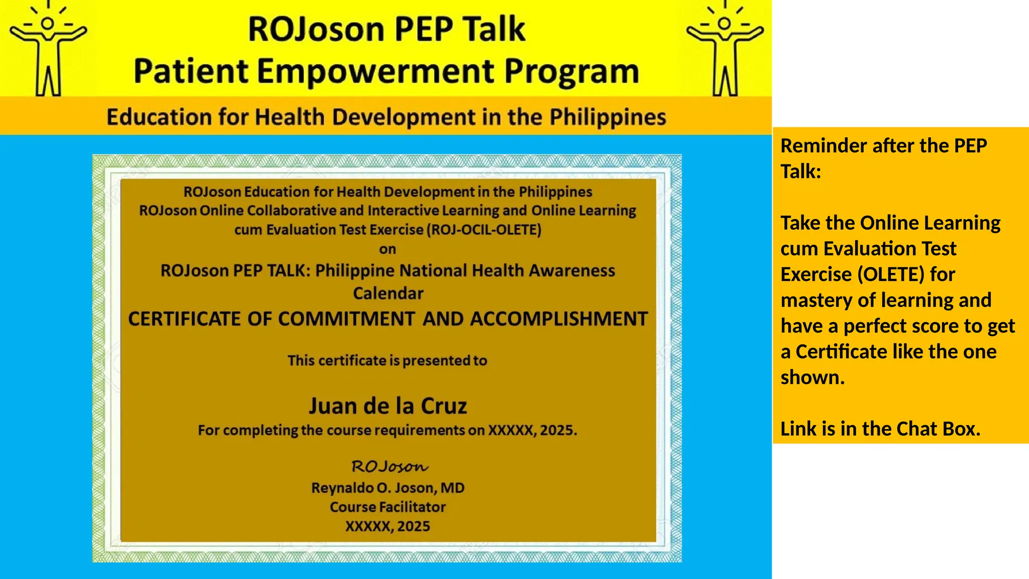 ROJoson PEP Talk: Philippine National Health Awareness Calendar - 2025 ...