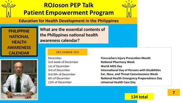 ROJoson PEP Talk: Philippine National Health Awareness Calendar - 2025 ...