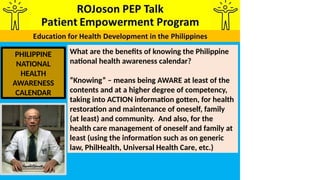 ROJoson PEP Talk: Philippine National Health Awareness Calendar - 2025 ...