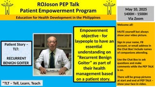 ROJoson PEP Talk: Patient Story: Recurrent Benign Goiter | PPT