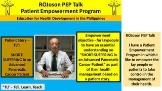 ROJoson PEP Talk: Patient Story: Short Suffering in an Advanced ...