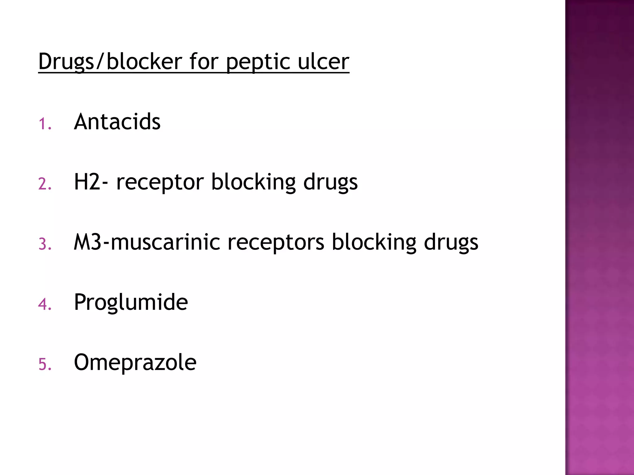 Peptic ulcer (Clinical features, Investigation and Management ...