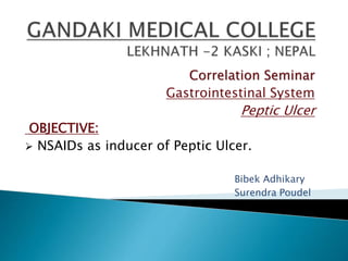 Peptic ulcer | PPT