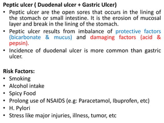 Peptic ulcer | PPTX