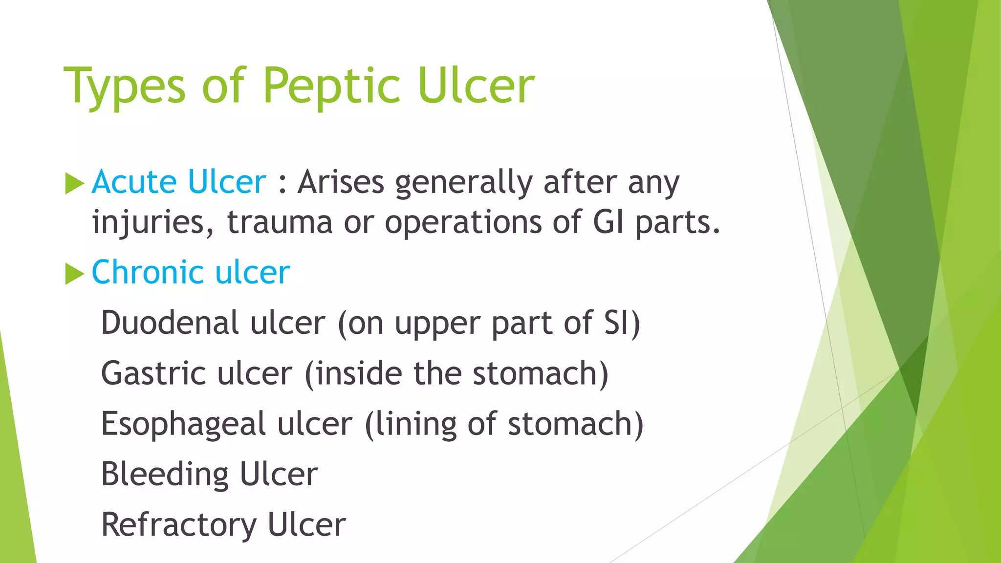 Peptic ulcer and its pathophysiology | PPT