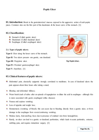 Peptic ulcer | DOCX
