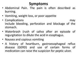 Peptic ulcer | PPTX
