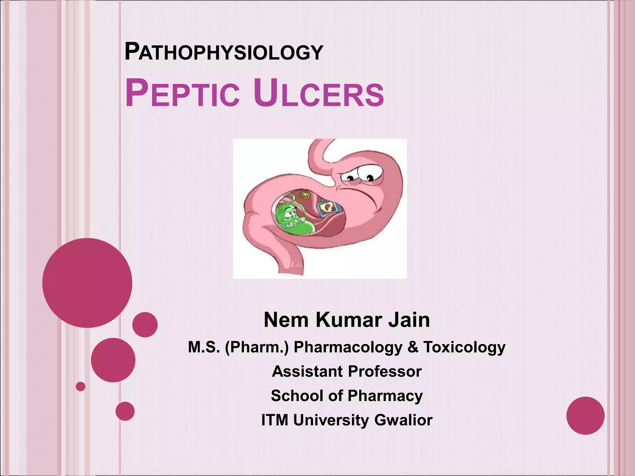 pathophysiology of peptic ulcers | PPT