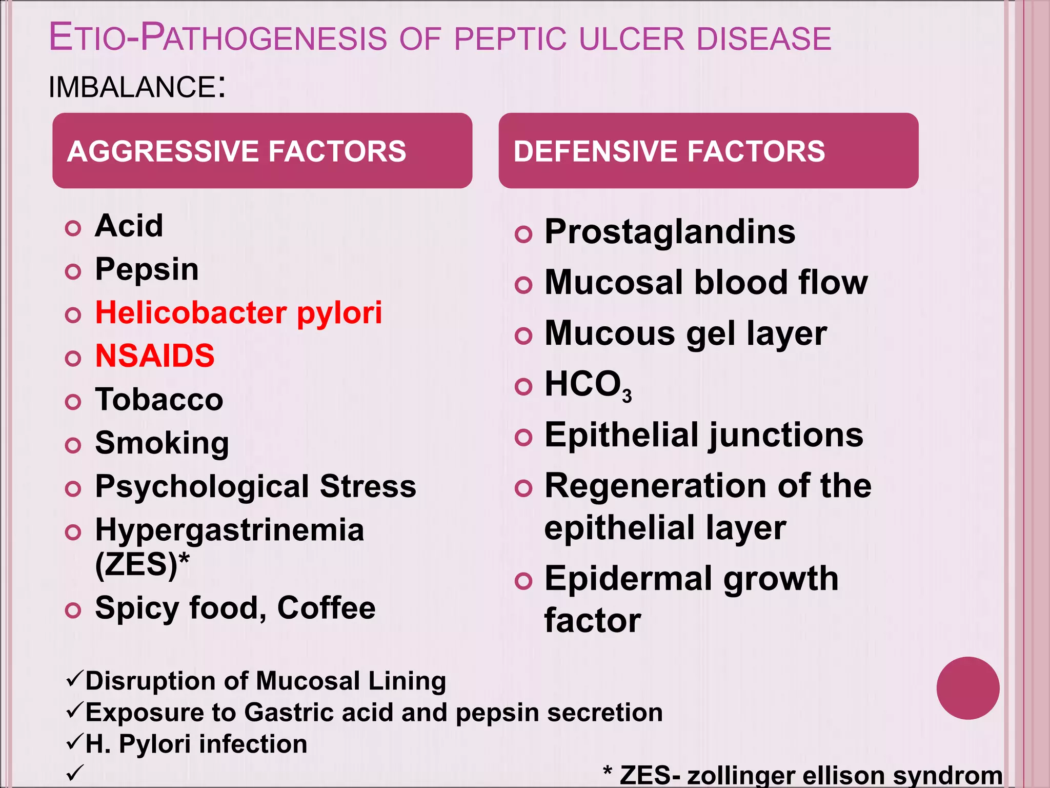 pathophysiology of peptic ulcers | PPT