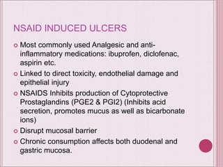 pathophysiology of peptic ulcers | PPT