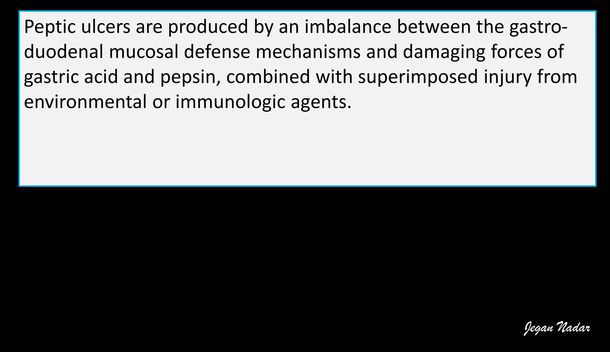 Pathophysiology of Peptic ulcer | PDF