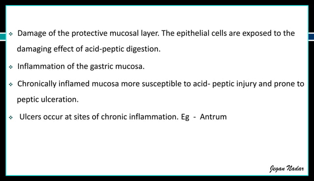 Pathophysiology of Peptic ulcer | PDF