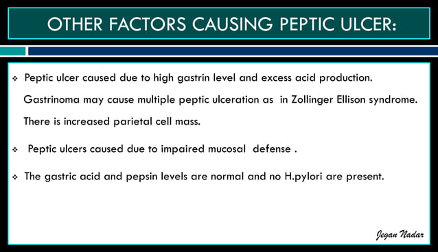 Pathophysiology of Peptic ulcer | PDF