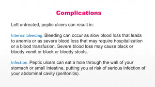 Peptic ulcer ( a medical study)- definition, causes, pathophysiology ...