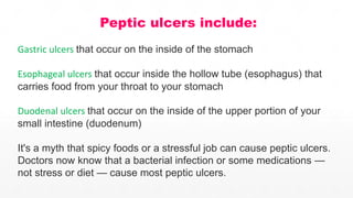 Peptic ulcer ( a medical study)- definition, causes, pathophysiology ...