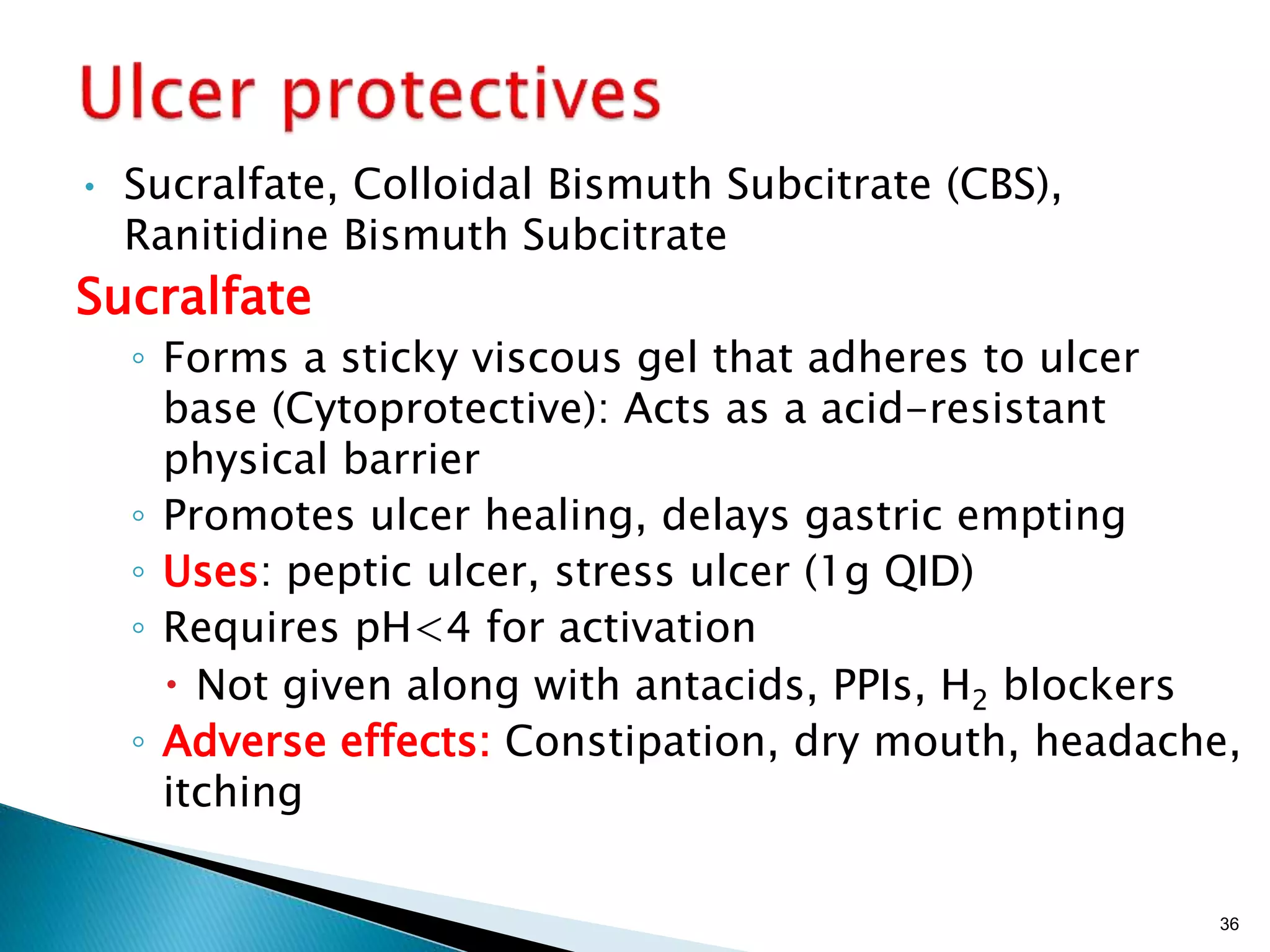 Pharmacotherapy of peptic ulcer | PPTX