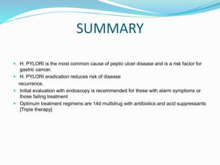 PEPTIC ULCER.pptx | Digestive Disorders | Diseases and Conditions